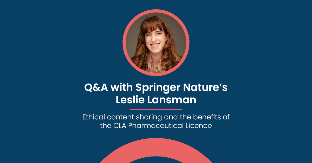 Q&A with Springer Nature's Leslie Lansman | Copyright Licensing Agency